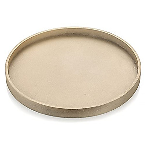 Hanobe Decorative Coffee Table Tray: Gold Wood Tray Round Rustic Wooden Trays Circle Farmhouse Centerpiece Candle Holder for Home Decor Ottoman Counter Display Living Room Organizer 12"