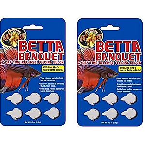 Zoo Med Betta Banquet Blocks 6 Card (Set Of 2), fish, 0.3 ounces
