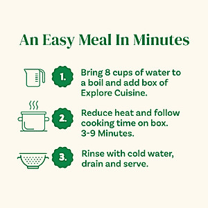 Explore Cuisine Organic Red Lentil Spaghetti - 8 oz, Pack of 12 - Easy-to-Make Pasta - High in Plant-Based Protein - Non-GMO, Gluten Free, Vegan