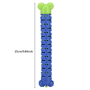 YZSHILIUHUA Silicone Blue Green Pet Molar Tooth Cleaner Brushing Stick, Dog Toothbrush Toy for Effective Dental Care, Soft Silicone Chew Toy for Teeth and Fresh Breath