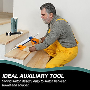 Silicone Caulking Tools, 3 in 1 Caulk Finishing Tool Set, Sealant Grout Remover Scraper Tool, Stainless Steel Head, 5 Silicone Pads, Grout Removal Tool for Kitchen Bathroom Window Floor Sink Joint