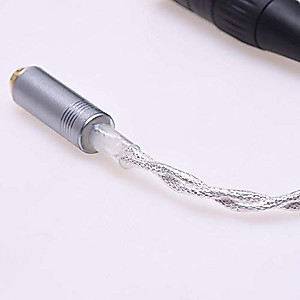 GAGACOCC 1/4 6.35mm Male to 4.4mm Female Balanced Cable Crystal Clear Silver Plated Shield Audio Cable for Sony NW-WM1Z 1A MDR-Z1R TA-ZH1ES PHA-2 Audio Adapter