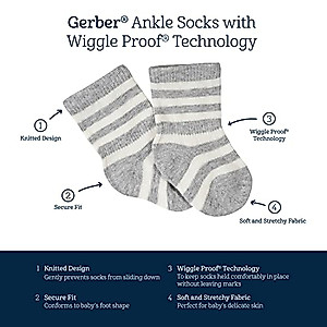 Gerber Unisex Baby 12-Pair Sock Bundle white 0-3 Months