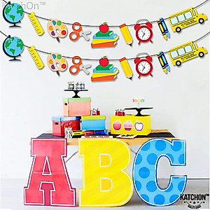 KatchOn, Back to School Decorations - Large, 10 Feet, No DIY | Back to School Banner, Teacher Appreciation Banner | Back to School Garland, Teacher Appreciation Decorations | Teacher Party Decorations