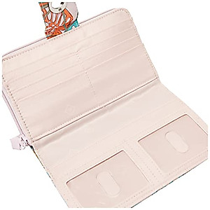 Vera Bradley Women's Cotton Turnlock Wallet With RFID Protection, Rain Forest Canopy - Recycled Cotton, One Size