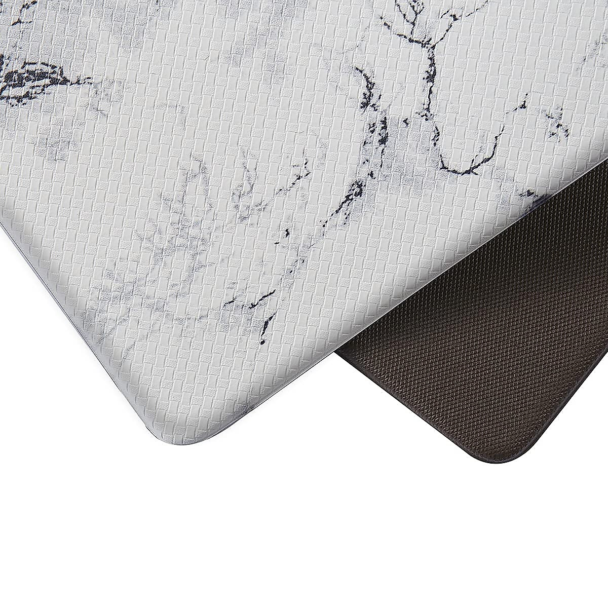 Asvin Kitchen Mat Set of 2 Pieces, Anti Fatigue Cushioned Kitchen Rug for Floor, Non-Slip PVC Waterproof Heavy Duty Sink Mat for Home, Office, Laundry, 17"x30"+17"x47"