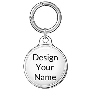 AIPNIS Custom Name Compatible with AirTag Case, Protective Anti-Scratch Lightweight Waterproof Cover with Key Ring for AirTags Finder Tracker - Design Your Text