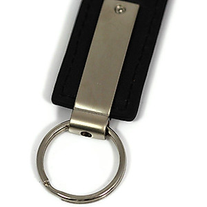 Honda Black Leather Keychain