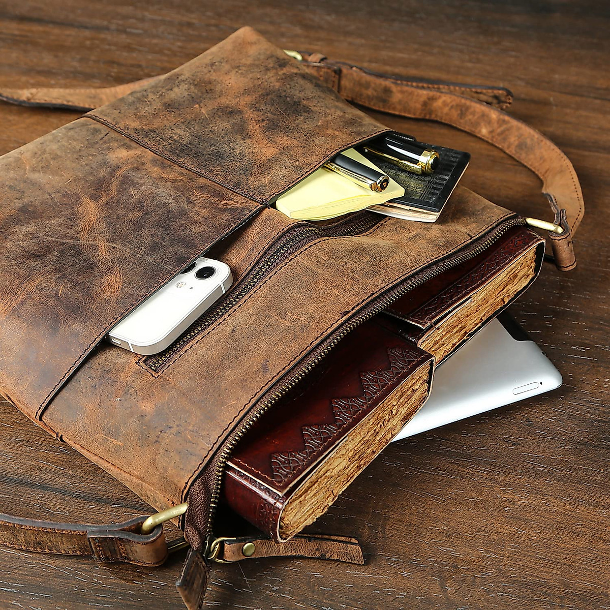 Leather Crossbody Bags for Women | Genuine Leather Crossbody Shoulder Messenger Bag for Women