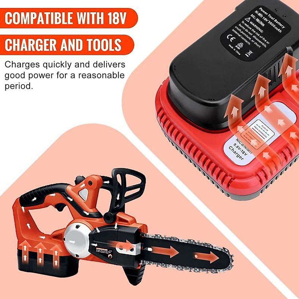 3.6Ah Ni-Mh Replacement Battery HPB18 Compatible with Black and Decker 18V HPB18 FS18FL FSB18 A1718 FEB180S A18 A18E 244760-00 A18NH FS18FL FS180BX FS18BX Firestorm Power Tools