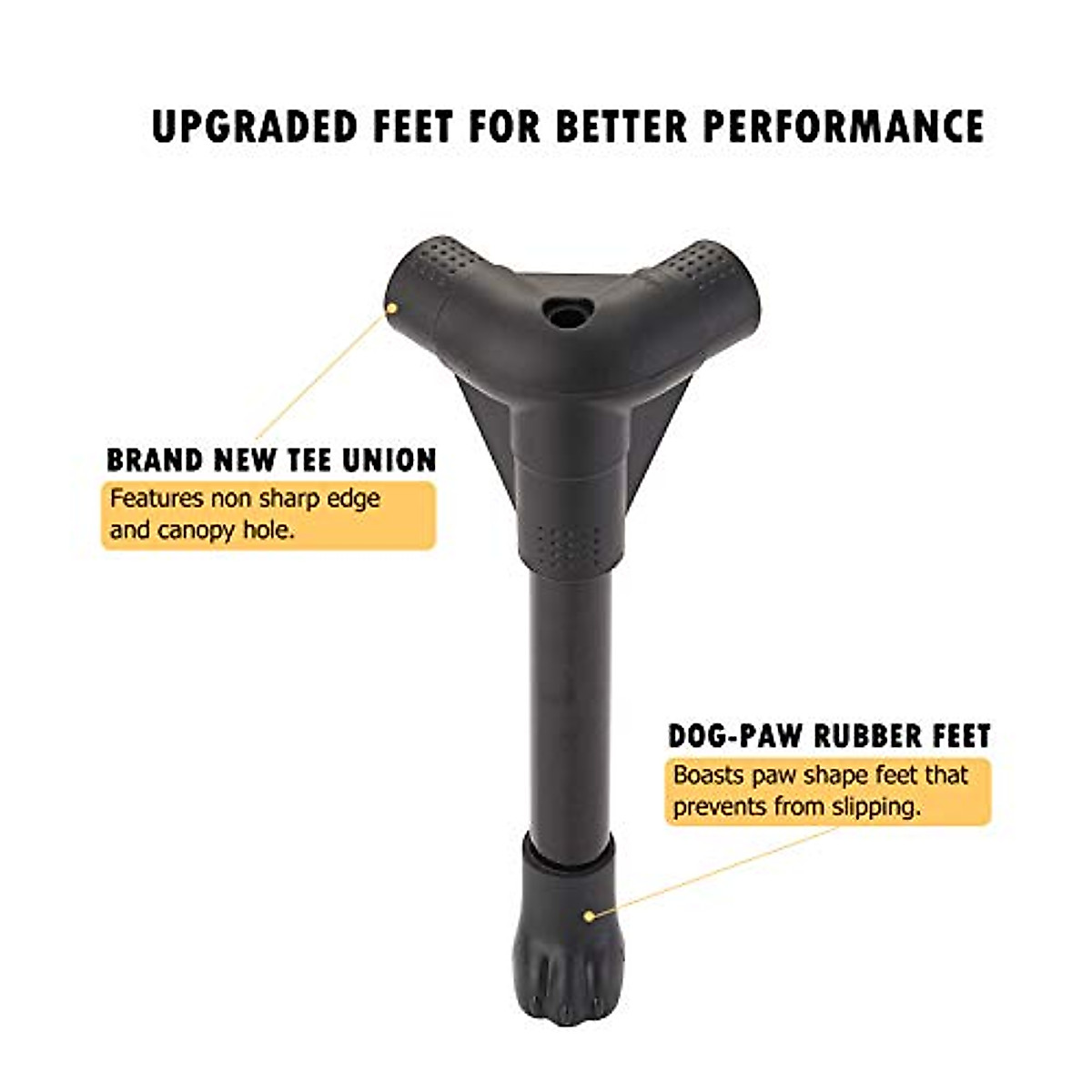 Veehoo Cooling Elevated Dog Bed, Portable Raised Pet Cot with Washable & Breathable Mesh, No-Slip Rubber Feet for Indoor & Outdoor Use, Large, Black