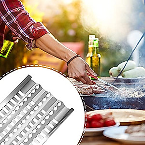 Kalomo 18 5/8" Stainless Steel Grill Heat Plates Heat Shield Burner Cover Tent Flame Tamer, DCS Radiant Tray BBQ Gas Grill Replacement Parts Repair Kit for DCS 36EBQAR, 27FSBQ, DCS48D-BQN, BGB30-BQRL