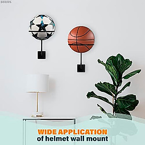 9Pcs Wall Hat Rack Helmet Stand - Black Metal Baseball Hat Organizer Hat Display Rack Helmet Holder Wall Mount Closet Storage- Wig Stand Home Organization Motorcycle Helmet Accessories Cowboy Hat Rack