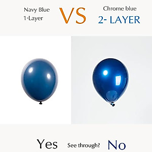 Kozee Navy Blue Double-Stuffed Balloons different sizes 63pcs18/10/5 inch Dark green balloon Garland kit For Wedding Birthday baby shower anniversary decorations