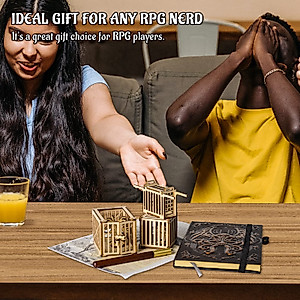 DND Dungeon Prison Cage Miniatures Set of 3 Wood Dice Jails 28mm Fantasy Terrain for Dungeons & Dragons, Warhammer, Pathfinder and Tabletop RPG