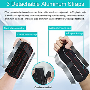 TANDCF bestlife Unisex Universal Wrist Lacer Wrist Brace for Carpal Tunnel Syndrome & De Quervain’s Syndrome,Adjustable Night Wrist Support Brace with Splints Right Hand For Women & Men,Great for Wrist Pain,Sprain,Sports Injuries,Joint Instability,Arthrit