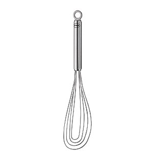 Rösle Stainless Steel Flat Whisk, 4 Wire, 10.6-inch
