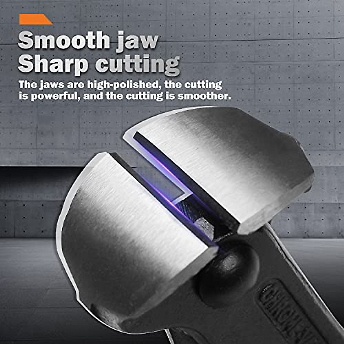 KSEIBI 141150 End Cutting Pliers 7 Inch Grip Handle Black Finish Chrome Vanadium Steel Carpenter Pincer, Nippers Tool, Cat Paw, Nail Remover, Rivet Cutting Pliers, Steel Wire Cutter Construction Tool