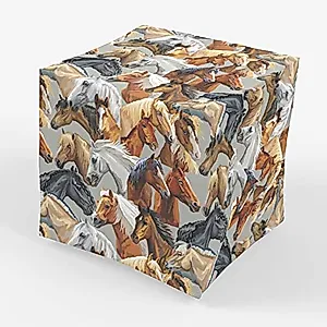 Stesha Party Horse Lover Gift Wrapping Paper - Folded Flat 30 x 20 Inch - 3 Sheets