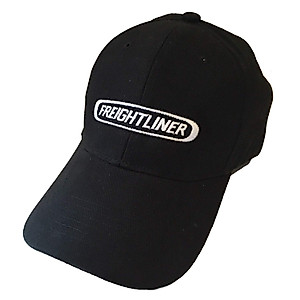 PDTXCLS Freightliner Semi Trucks Easy Care Black & Silver Embroidered Logo Cap/Hat