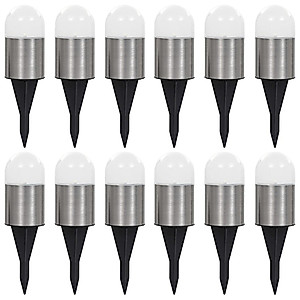 KTHLBRH (Fast Shipments) LED Landscape Ball Lamp Energy Saving for Yard Garden Patio Path Driveway Pathway Home Decoration Solar Ground Lights 12 pcs LED Lights White