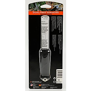 SHARPAL 121N Dual-Grit Diamond Sharpening Stone File Garden Tool Sharpener Coarse 325 / Extra Fine 1200 Grit for Sharpening Knife, Axe, Hatchet, Lawn Mower Blade, Loppers, Chisels, Spade, Drills