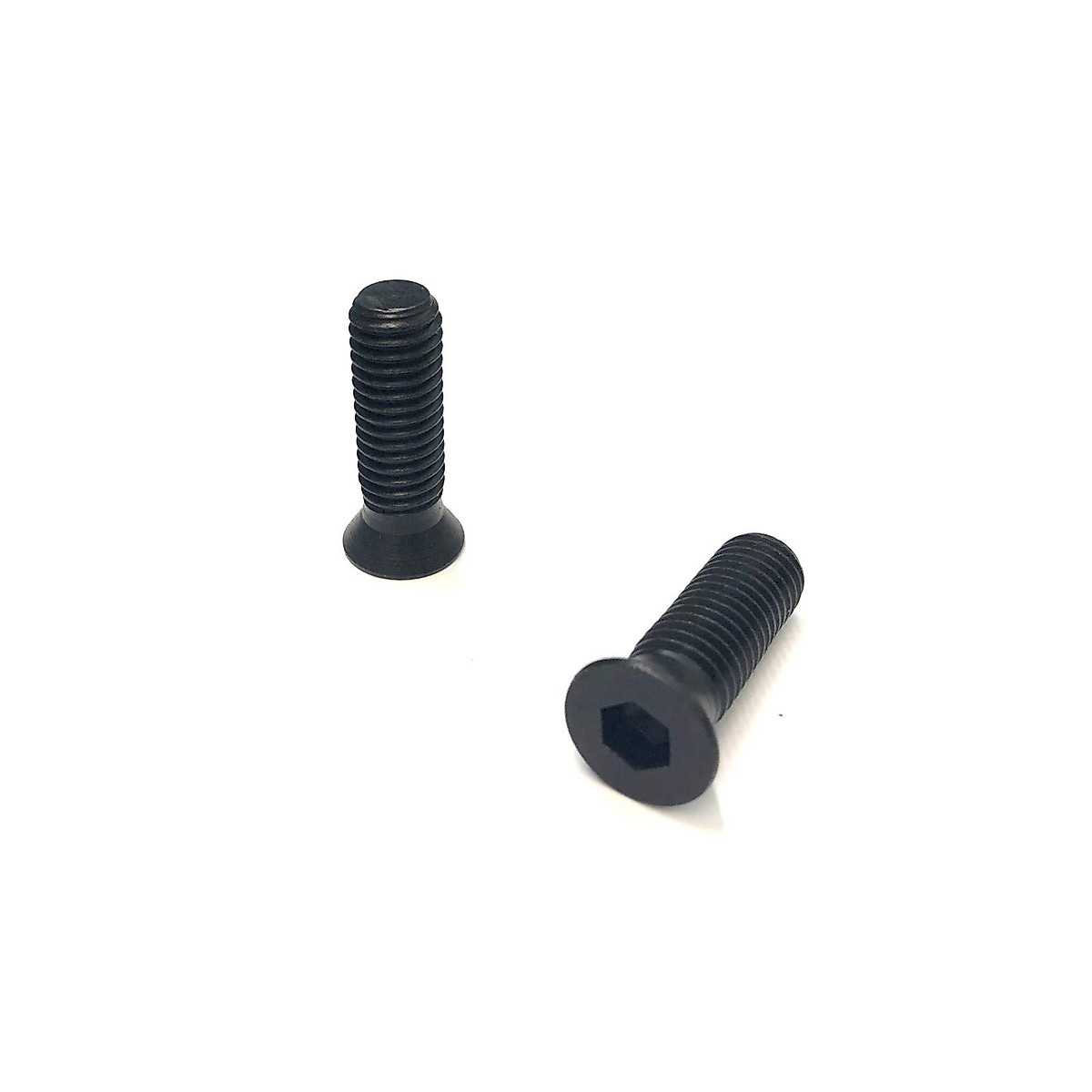 12 Pcs Black Short Allen Hex Bolts for 2-Piece Wheel Adapters | Through Hardened