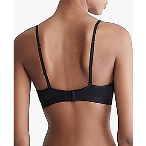 Calvin Klein Women's Form to Body Lightly Lined Triangle Bralette, Black, Medium