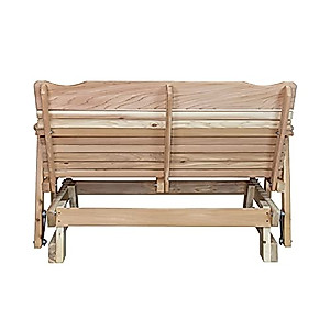 Kilmer Creek 4' Natural Cedar Porch Glider, Amish Crafted