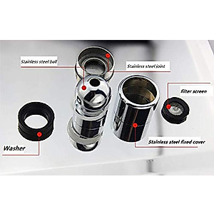 Luxury Round Rain Shower Head Large Stainless Steel High Pressure Shower Head Ultra Thin Rainfall Bath Shower with Silicone Nozzle Easy to Clean and Install (6 INCH)