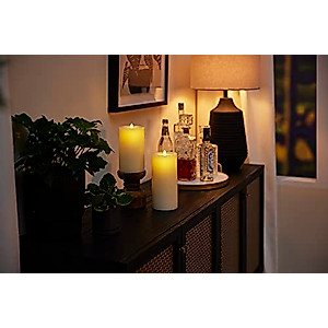 Luminara Wick to Flame Bundle Set with Real Wax LED Tealight Set with a Remote Control, Ultra Realistic Pillar and Tealights