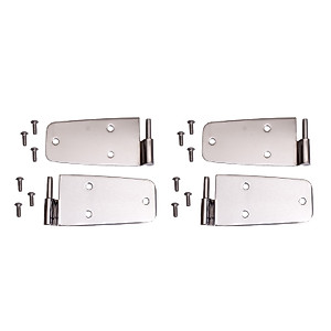 Rugged Ridge 11113.01 Door Hinge Kit, Stainless Steel; 76-93 Jeep CJ/Wrangler YJ