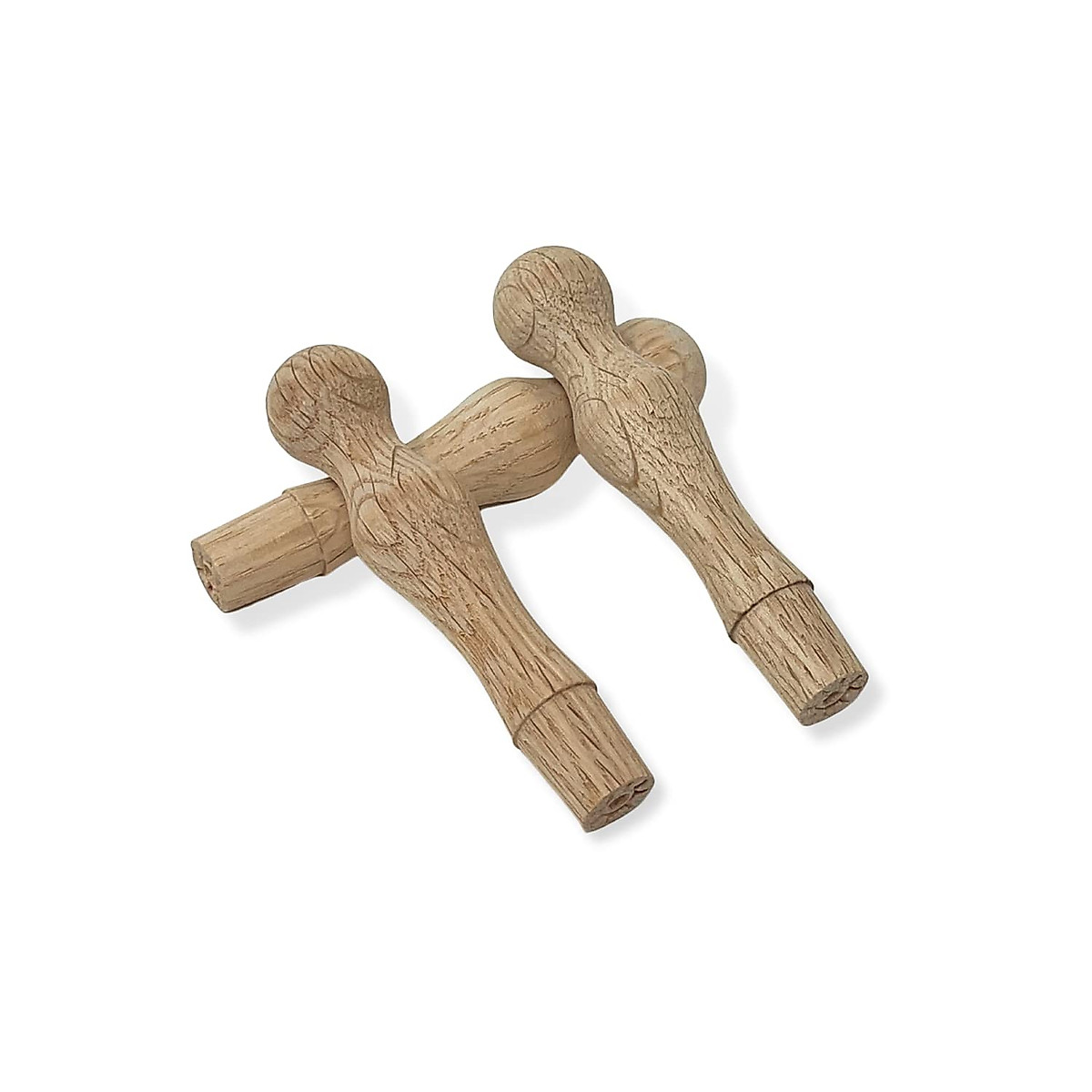 Oak 3-3/8 Inch Mug Hooks Unfinished Smooth Sanded Pegs (10-Pack) - Balsam Point Workshop