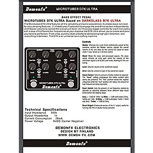 Demonfx Microtube ''Bass'' Preamp Great Price Nice Fast U.S .Ship No wait times ! (D7K)