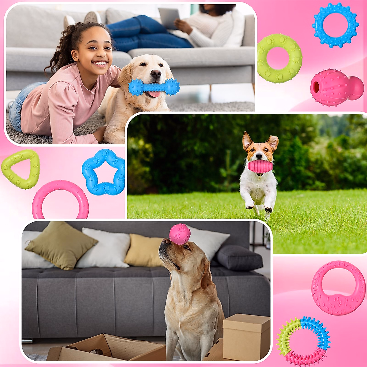 Sanwuta 30pcs Puppy Toy Set Dog Toys Bulk for Aggressive Chew Puppy Teething Toy for Small Dog Durable Interactive Toys for Outdoor Play Accessories