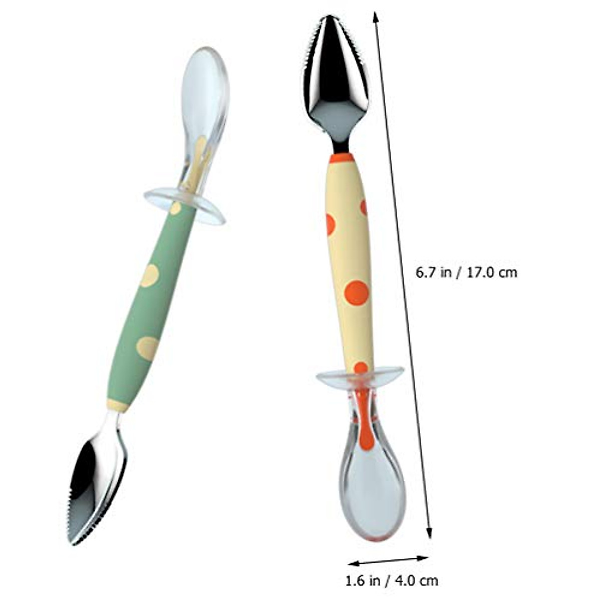 Toddmomy Grapefruit Spoons Half Serrated Citrus Fruit Vintage Dessert Spoons Serrated Spoon Baby Food Tableware for Kitchen