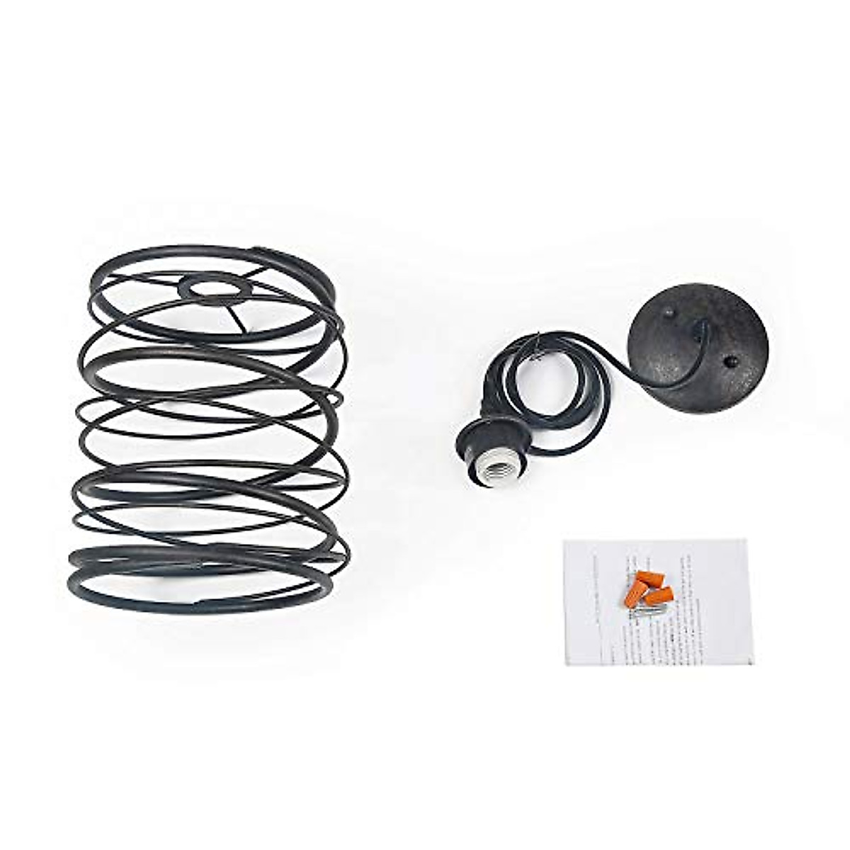 LNC Pendant Lighting, Rustic Ceiling Rust Cage Ceiling Lamp for Kitchen Island