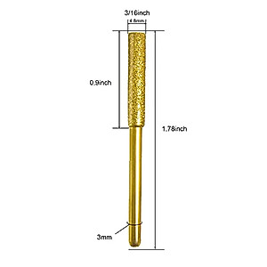 24PCS Diamond Chain Saw Knife Burr, Titanium Plated Stone Micro-Chain Saw Knife Sharpening, Suitable for Gasoline/Electric Chain Saw Polishing Knife Sharpening (5/32 inch, 3/16 inch, 7/32 inch)
