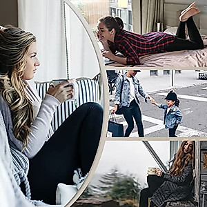 Sundwudu Leggings for Women Tummy Control - High Waist Non See Through Printed Workout Yoga Pants Black