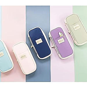 Arnuixty Colorful Large Storage Pencil Pen Case Bag with Zipper Big Capacity Pouch Organizer for Office College School Travel Holder Box (Light Green)