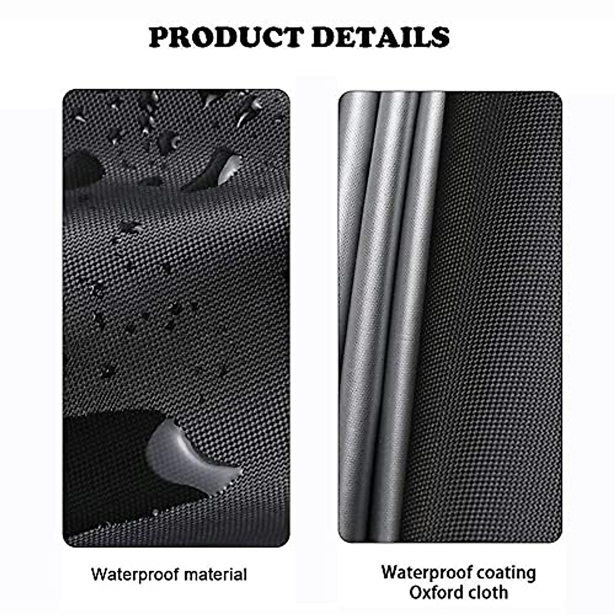 JK-GMTE Oxford Waterproof Patio Heater Cover Outdoor Round Heater Covers Head Vinyl Covers Weather Resistant Heavy Duty Heater Cover with Zipper Fabric （Top Cover Only,36"x36"x26", Black)