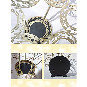 Turbo Urbo Horseshoe Decor Wine Glass Rack - Countertop Wine Glass Holder - Kitchen Decor 6 Stemware Storage Rack and 1 Bottle - Elegant Glass Rack in Gold