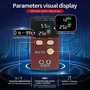 GAOMIN Portable Battery Spot Welder,Battery Welding Machine,Battery Handheld Spot Welder Battery Welding Machine Digital Display Led Pulse Spot Welder,with Pen and Foot Pedal
