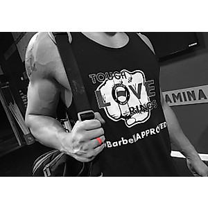 Tough Love Rings - Striped Black/Blue - Thick Band - Size 11