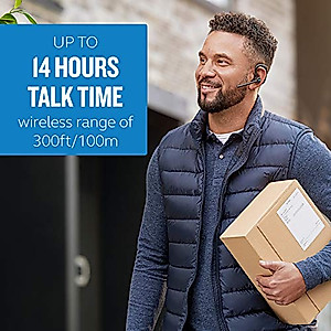 BlueParrott M300-XT Noise Cancelling Hands-free Mono Bluetooth Headset for Mobile Phones with up to 14 Hours of Talk Time for On-The-Go Mobile Professionals & Drivers