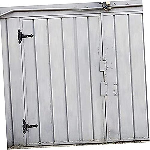 CRILSTYLEO Door Hinge gate Hinges Galvanized Fence Post Chain Link Fence gate Chain Link gate Closer Decorative T Strap Hinge Shed Hinge Steel to Wood Fence Bracket with Canopy Hardware Iron