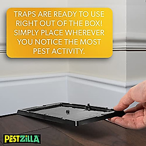 Pestzilla Baited Mouse Trap – Professional Strength Glue Rat Trap – 12 Glue Trays - Perfect for Household Pests & Mouse Traps Indoor and Around a Home