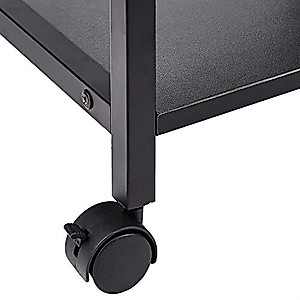 Amazon Basics Multipurpose Rolling Cart, Desk Extender, Black
