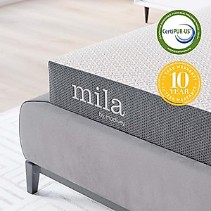 Modway Mila 6” Queen Mattress - Firm 6 Inch Queen Mattress - 10-Year Warranty, White