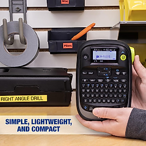 LABELWORKS Epson LW-PX300 Industrial Label Maker for Home and Office – Sticker Labels, Magnetic Tape Compatible, Only Uses 203 and 205 Shrink Tube Tapes, Portable Handheld Label Printer